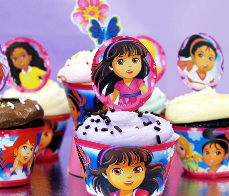 Dora and Friends Birthday Party Cupcake Wrappers | Nickelodeon Parents Dora and Friends Birthday Party Cupcake Wrappers | Nickelodeon Parents