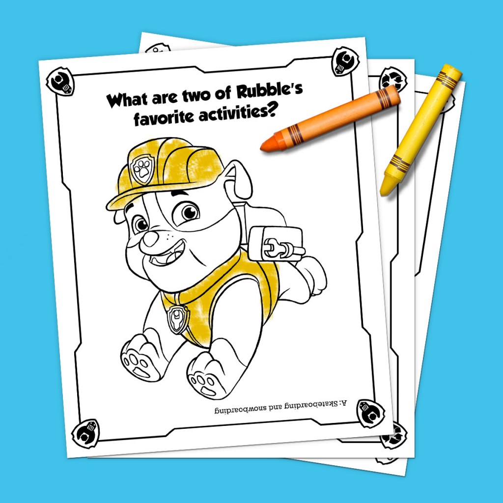 Pup Quiz PAW Patrol Coloring Pack | Nickelodeon Parents