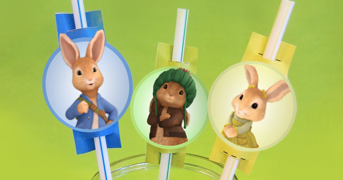 Peter Rabbit Party Straw Toppers | Nickelodeon Parents