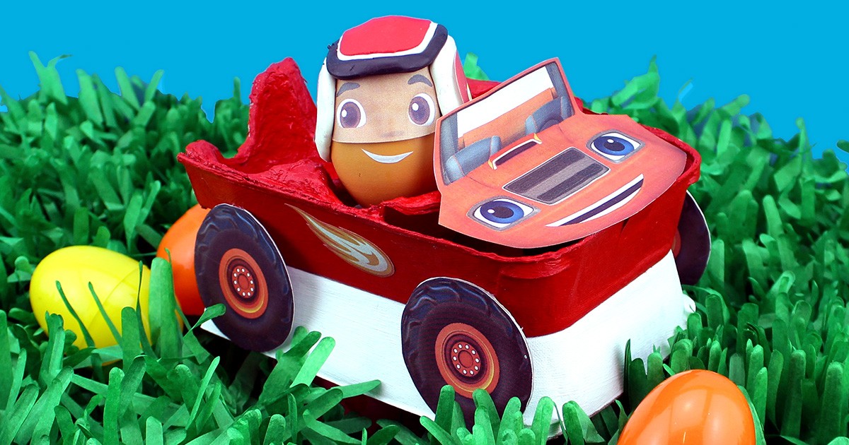 DIY Blaze Easter Egg Craft | Nickelodeon Parents