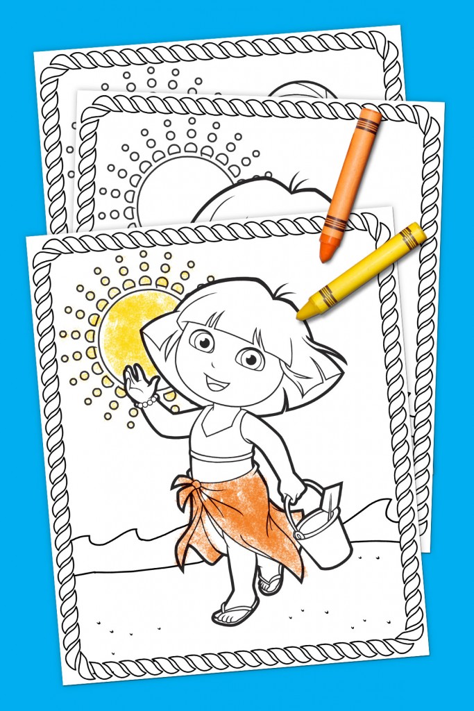 Dora Summertime Coloring Pack | Nickelodeon Parents