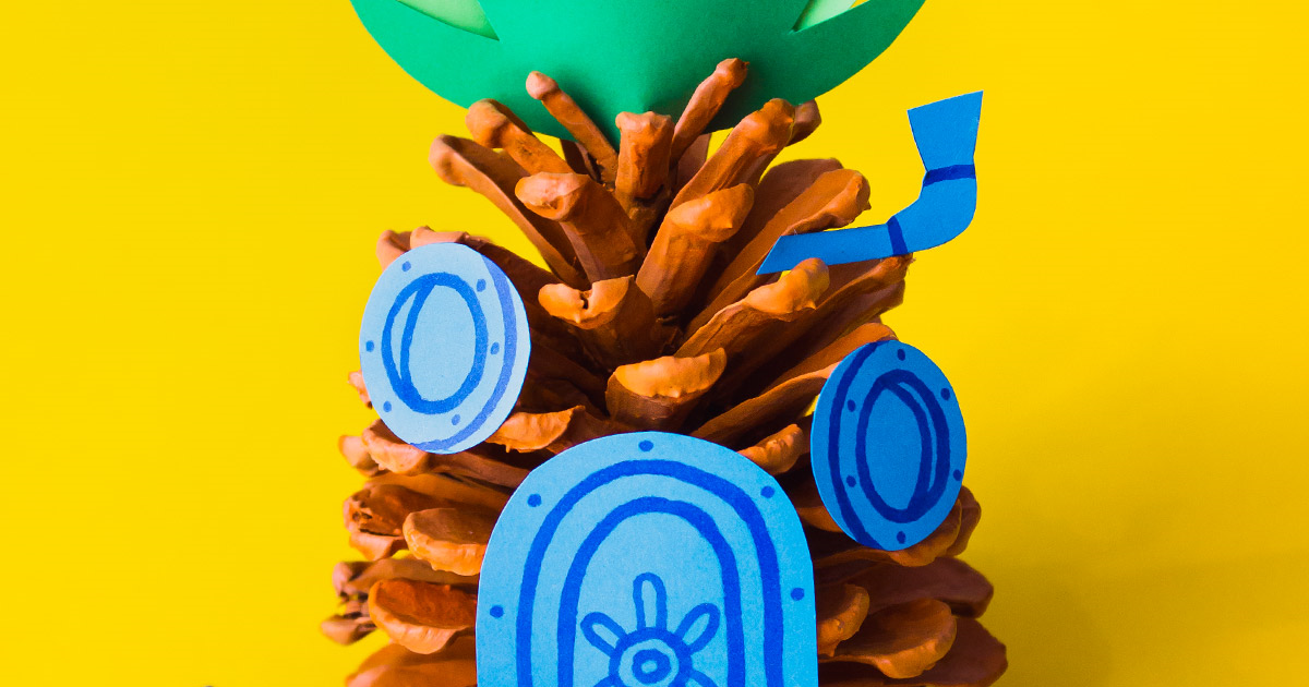 Make a SpongeBob Pineapple Pine Cone | Nickelodeon Parents