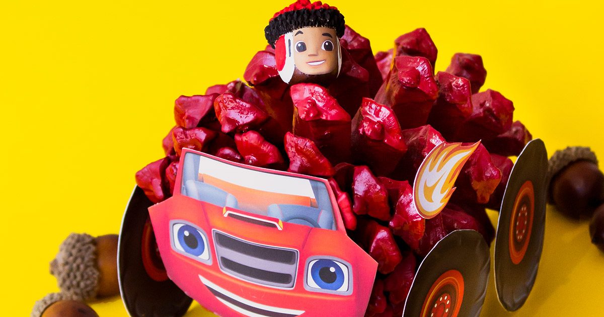 Blaze Pinecone Craft and PAW Patrol Leaves | Nickelodeon Parents