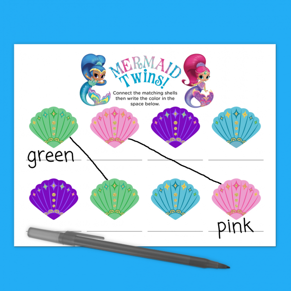 Shimmer and Shine Mermaid Activity Sheet | Nickelodeon Parents