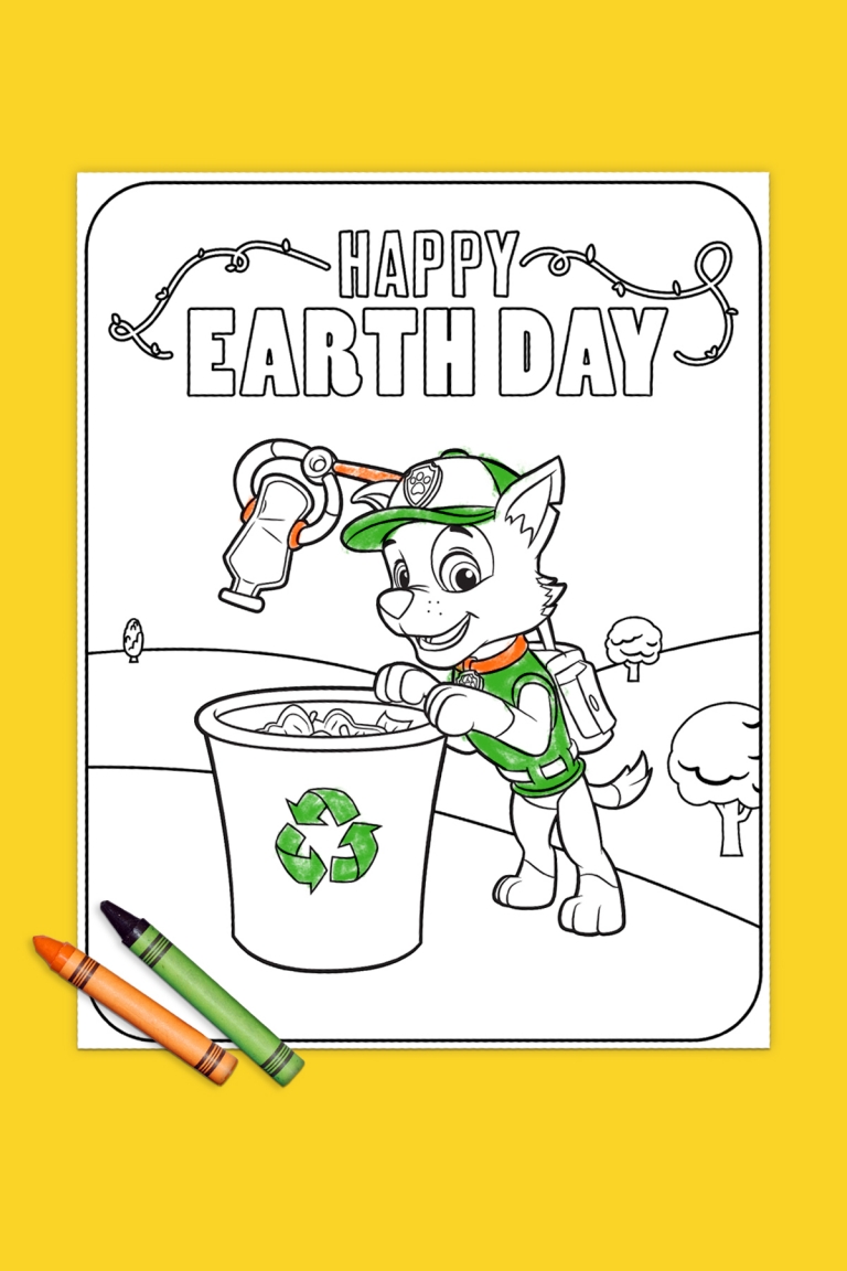 PAW Patrol Rocky Earth Day Coloring Page | Nickelodeon Parents