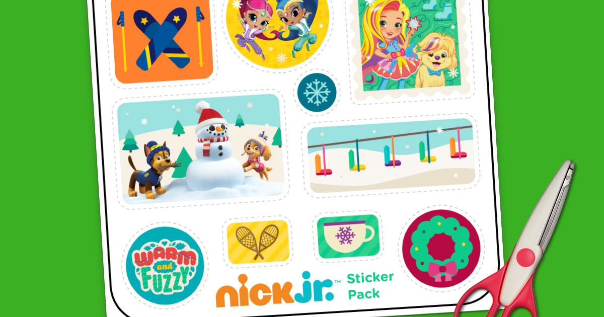 Nick Jr. Winter Sticker Pack | Nickelodeon Parents