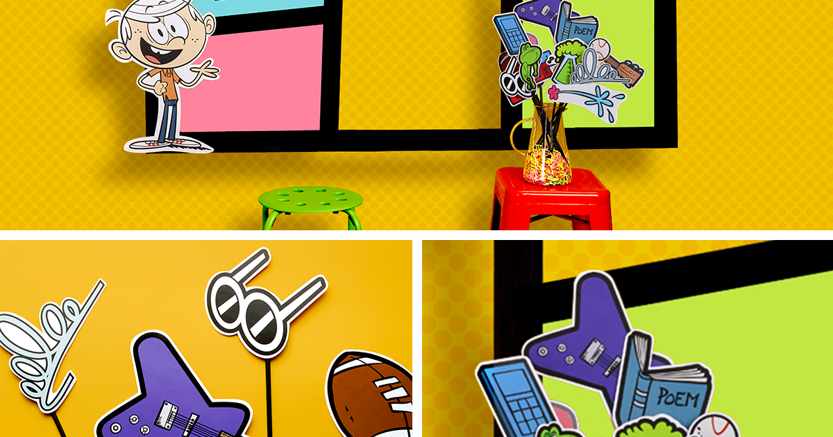 Loud House Photobooth Wall with Props | Nickelodeon Parents