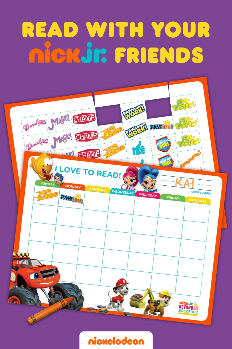 Nick Jr. Weekly Reading Sticker Chart | Nickelodeon Parents