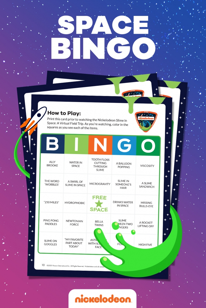 Virtual Field Trip Bingo: Space Edition | Nickelodeon Parents