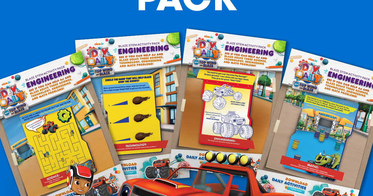 Thinking Cap, On! Blaze STEM Activity Pack | Nickelodeon Parents