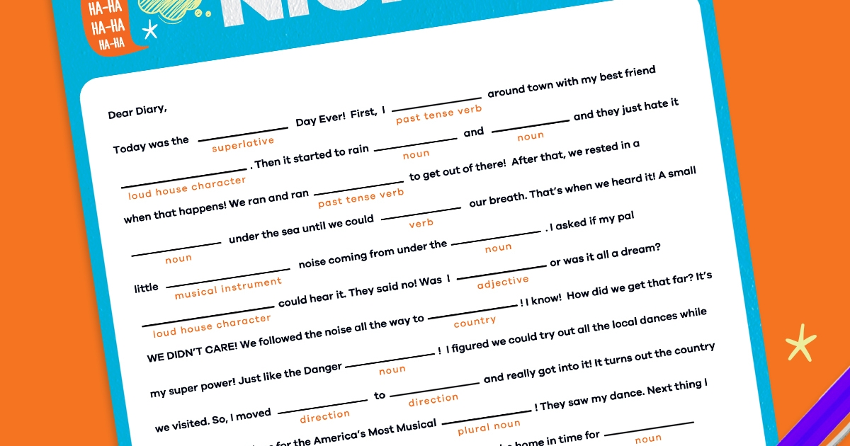 Nick Libs Story Generator: Diary Entry | Nickelodeon Parents