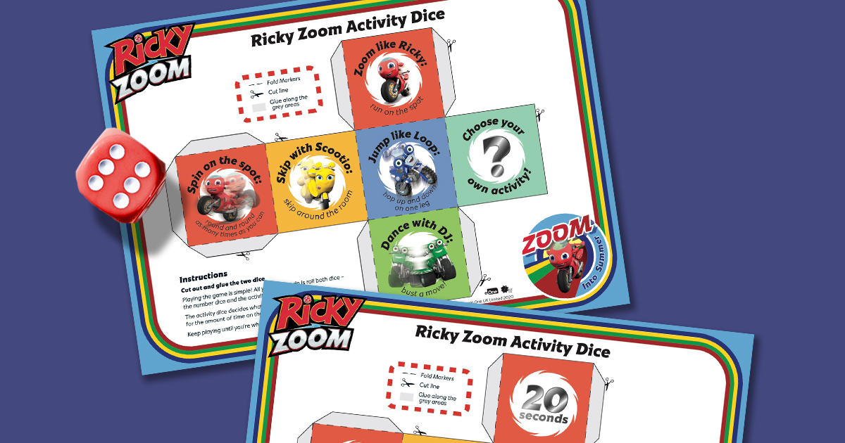 Ricky Zoom Activity Dice Game | Nickelodeon Parents