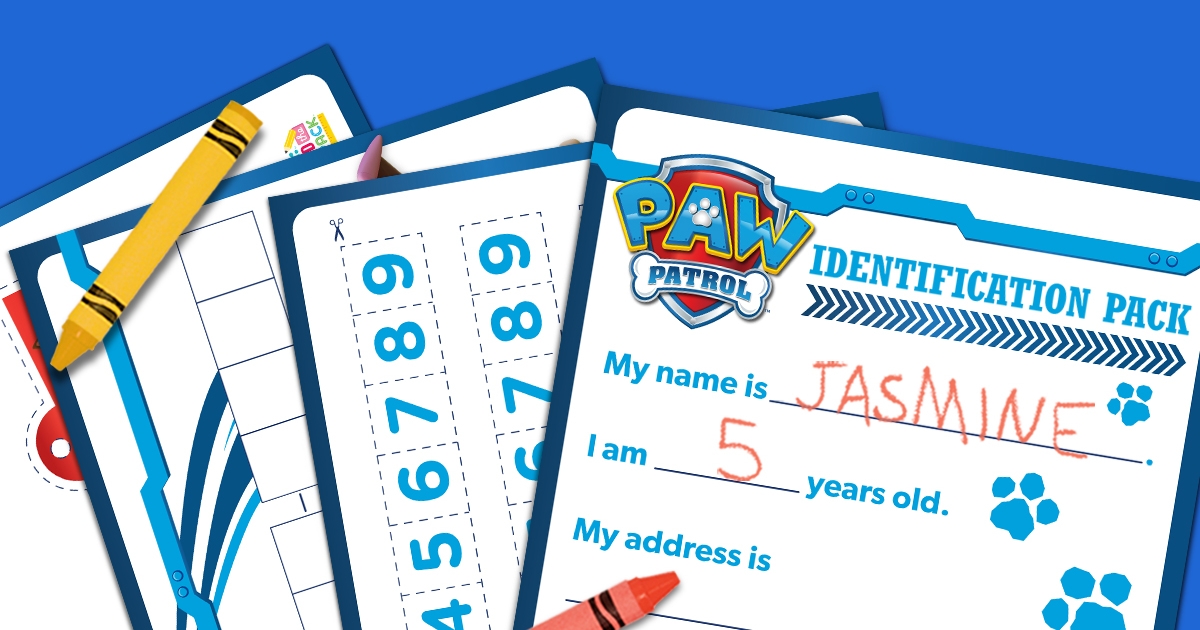 Paw Patrol ID Pack for Preschoolers | Nickelodeon Parents