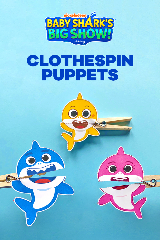 Printable Baby Shark Clothespin Puppets | Nickelodeon Parents