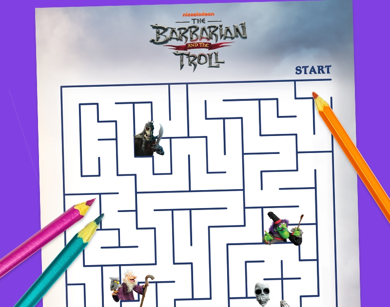 The Barbarian and The Troll Printable Maze | Nickelodeon Parents