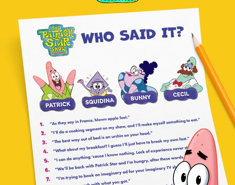 Patrick Star Said What?! | Nickelodeon Parents