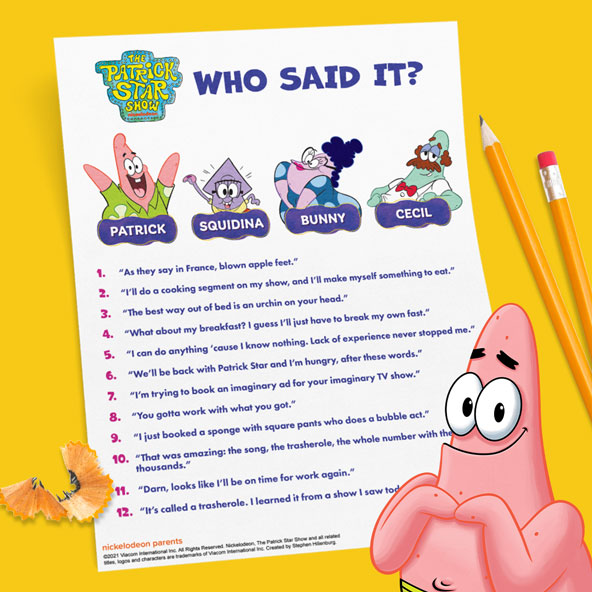 Nickelodeon Parents | Printables, coloring pages, recipes, crafts, and ...