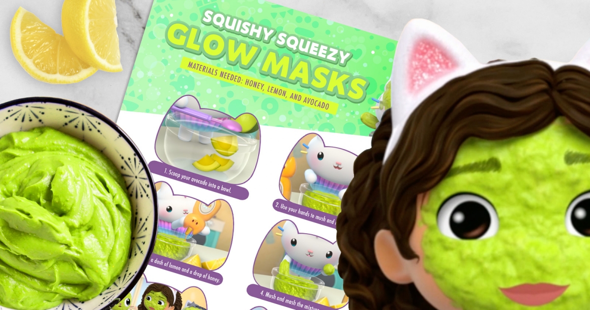 DIY Gabby's Dollhouse Glowy Facemasks! | Nickelodeon Parents