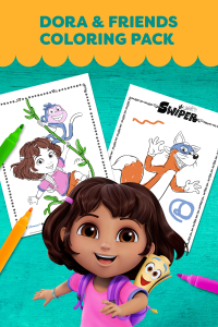 coloring pages of dora and friends